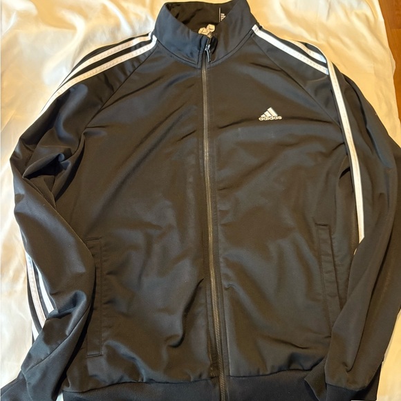 adidas | Jackets & Coats | Adidas Black And White Lightweight Jacket ...